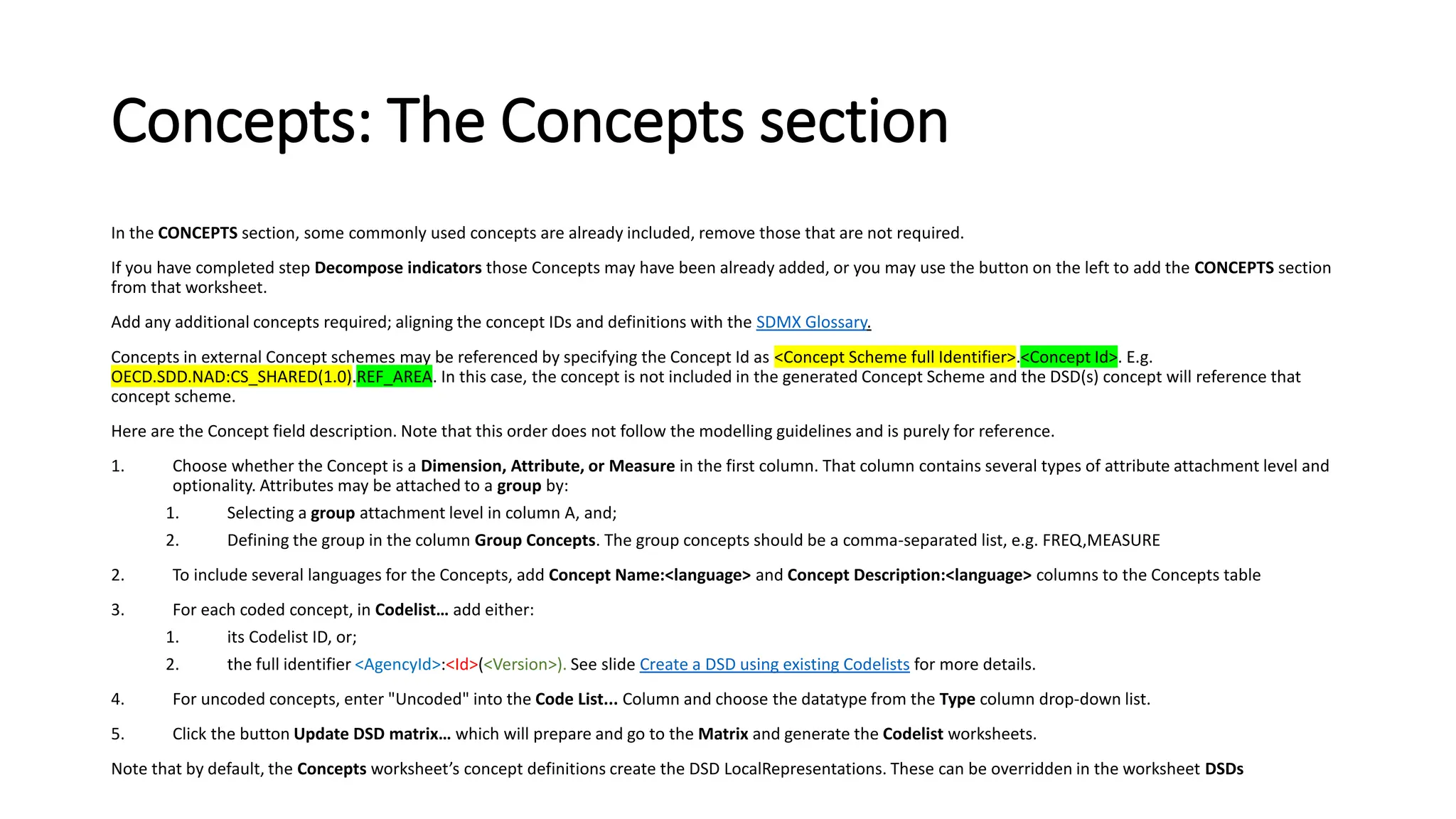 SDMX Matrix Generator User Guide.pptx presentation | PPTX