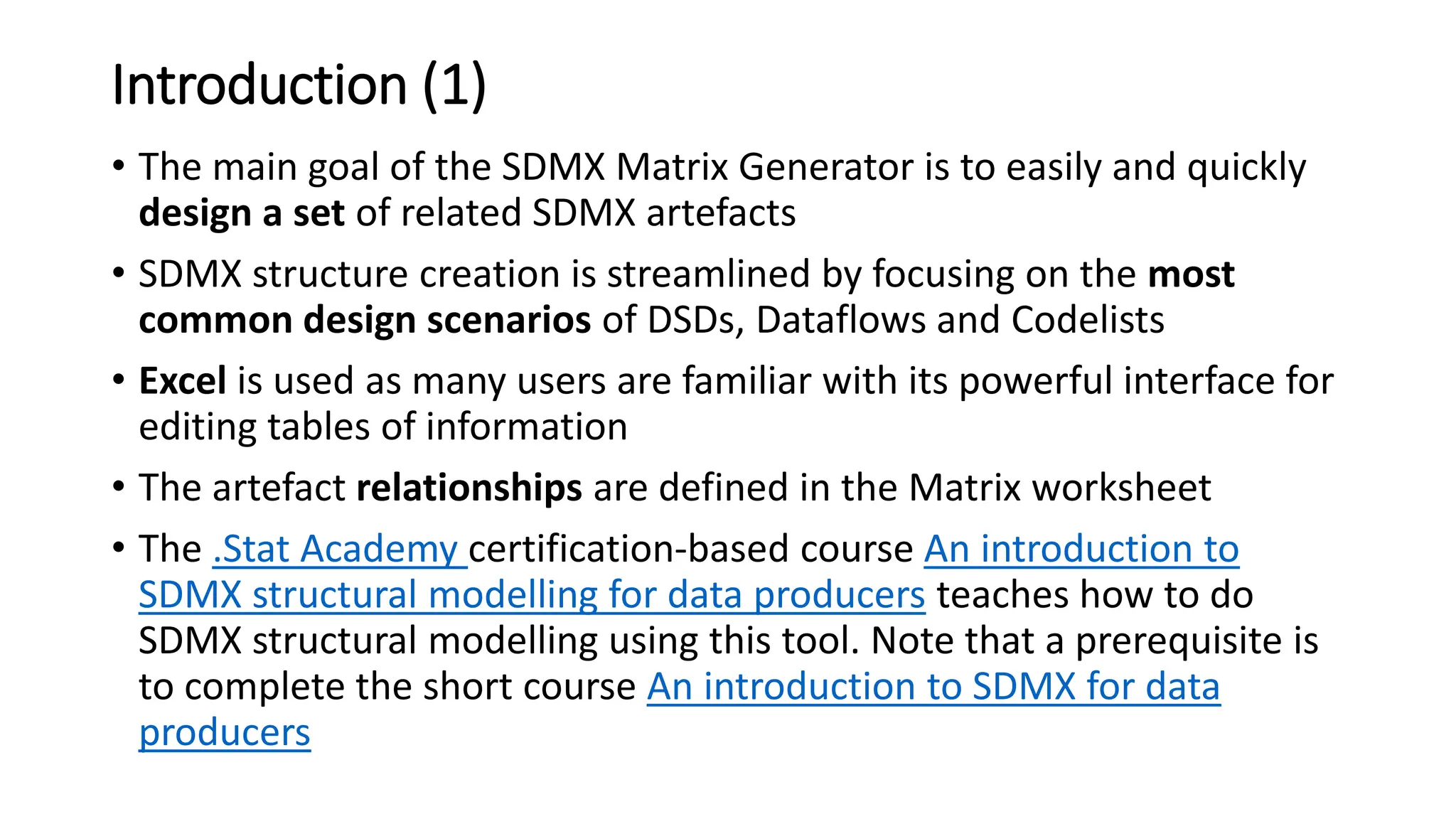 Sdmx Matrix Generator User Guidepptx Presentation Ppt