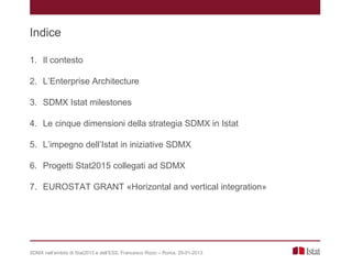 F. Rizzo - SDMX nell’ambito di Stat2015 e dell’ESS | PPT