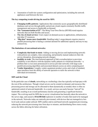 Software-Defined Networking (SDN): An Opportunity? | DOCX