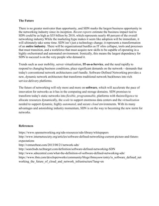 Software-Defined Networking (SDN): An Opportunity? | DOCX