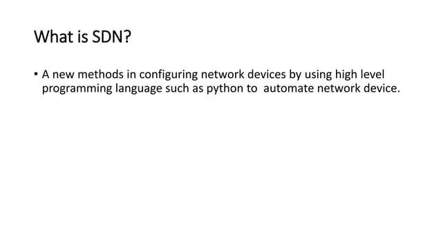 Software Defined Network Ppt