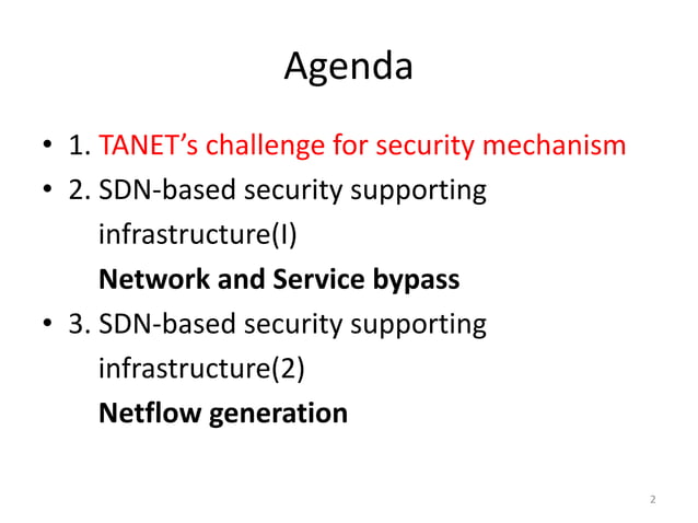 SDN-based Security Mechanisms on the new 100g Backbone of Taiwan ...