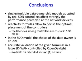 The Role of Inter-Controller Traffic in SDN Controllers Placement | PPT