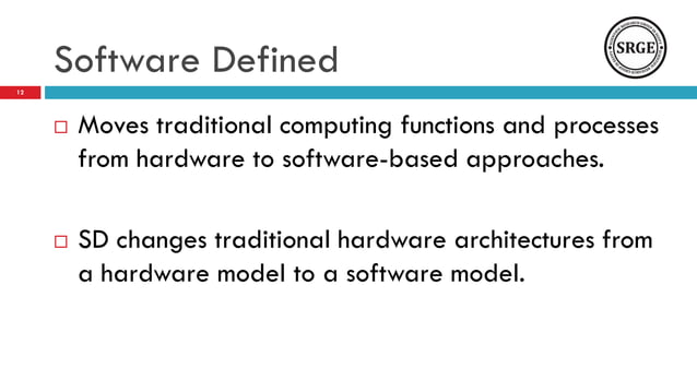 SDN: Software Defined Networks | PPT