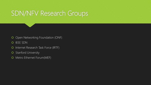 SDN/NFV Sudanese Research Group Initiative | PPT