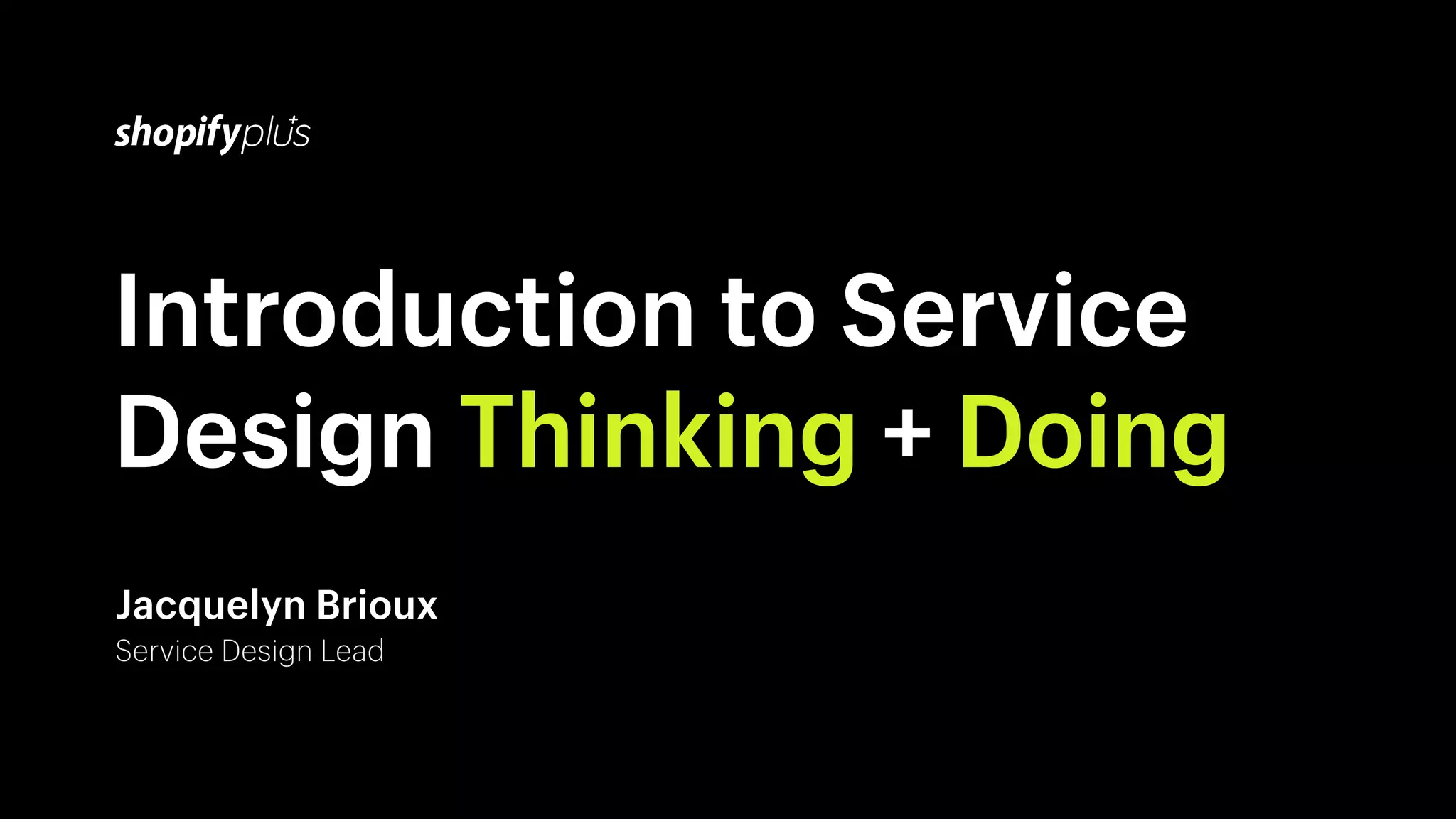 Introduction to Service Design Thinking & Doing | PDF