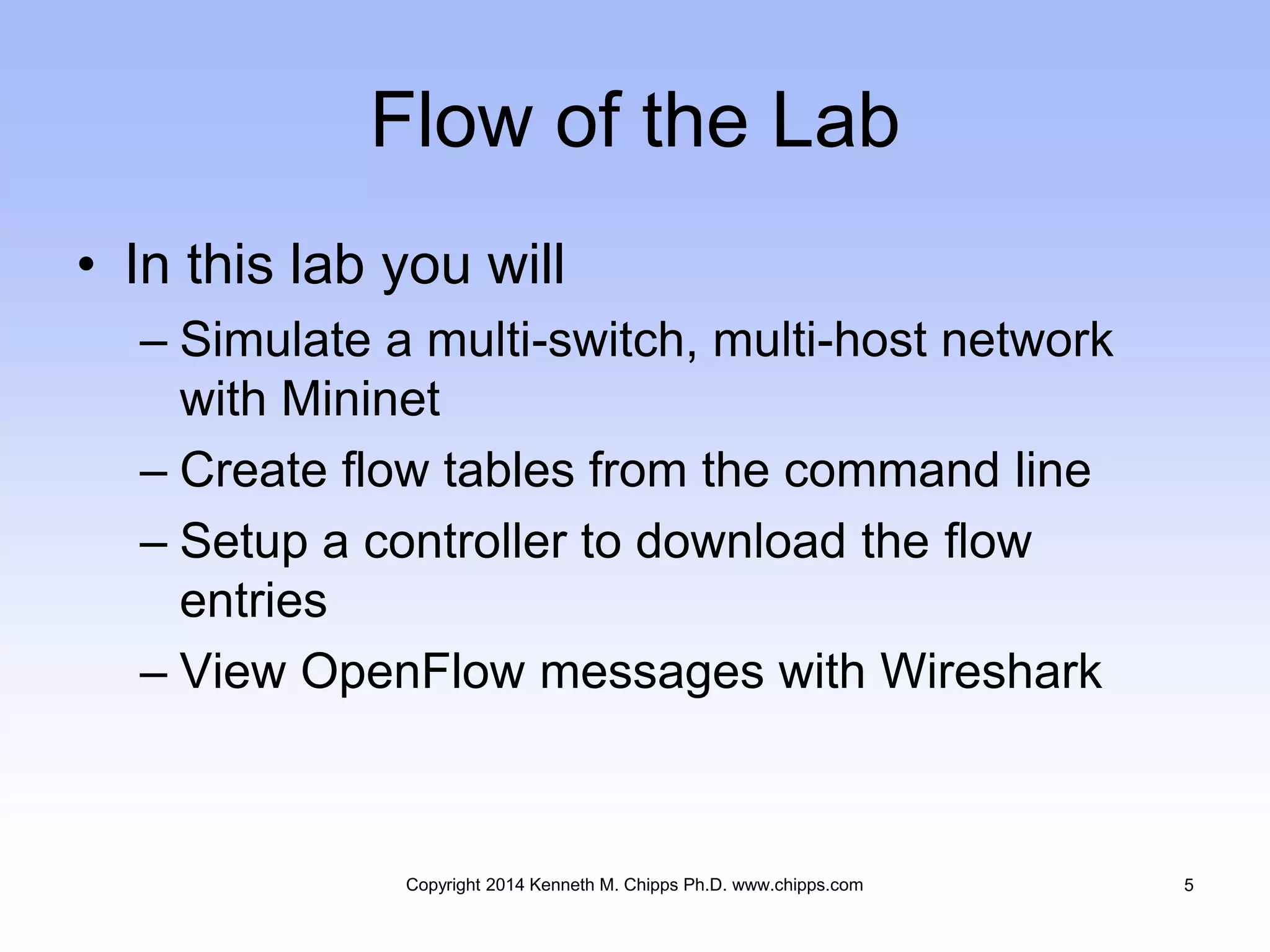 Sdn command line controller lab | PPTX