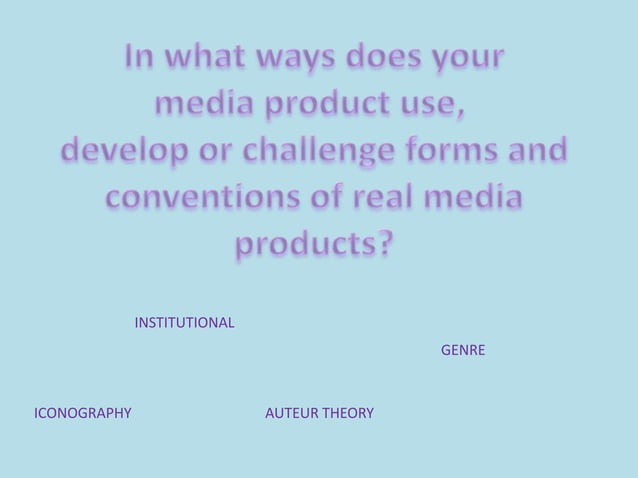 Evaluation Question 1 - final draft | PPT