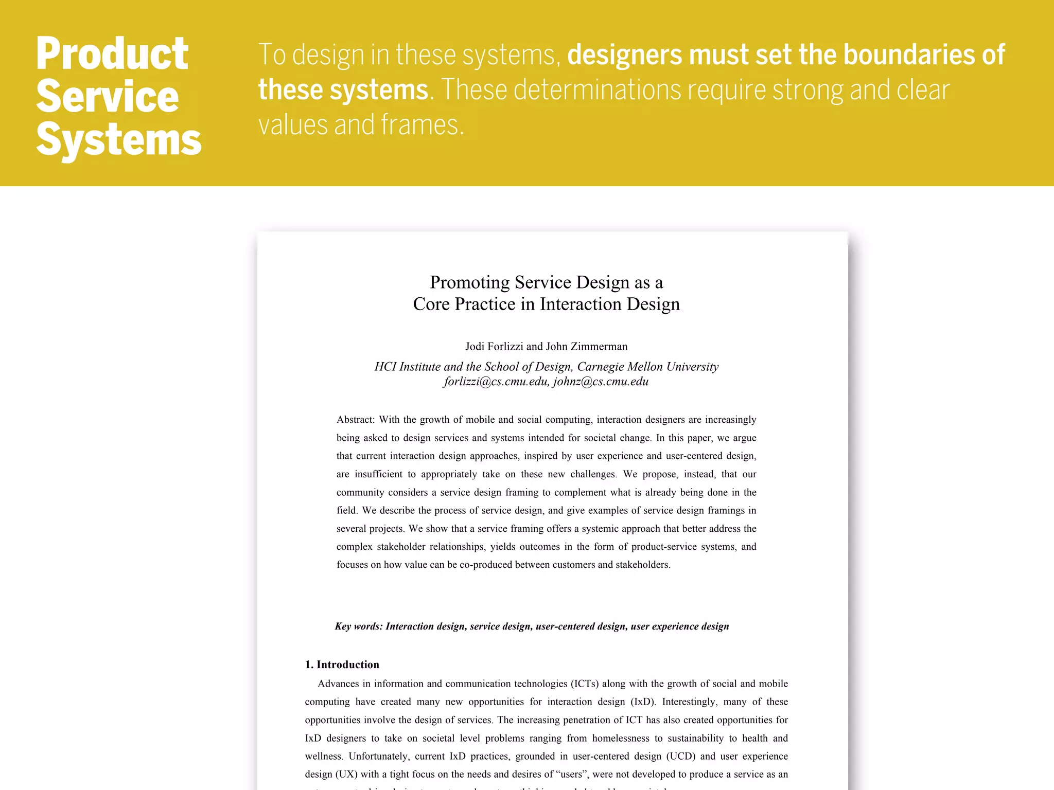 Service Design for/in Transition - Cameron Tonkinwise & Terry Irwin ...