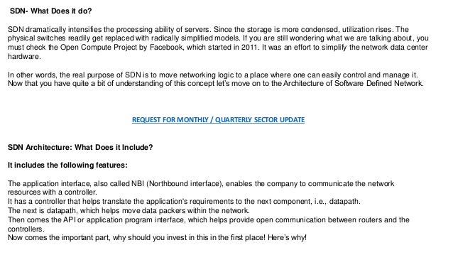 SDN IS LIKELY TO RESHAPE THE TELECOM INDUSTRY IN NEW AND INTERESTING ...
