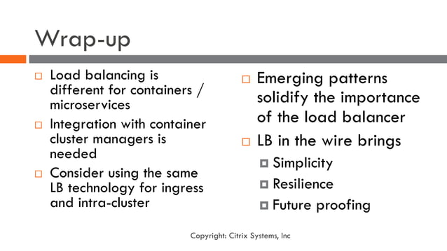 Load Balancing For Containers And Cloud Native Architecture Ppt