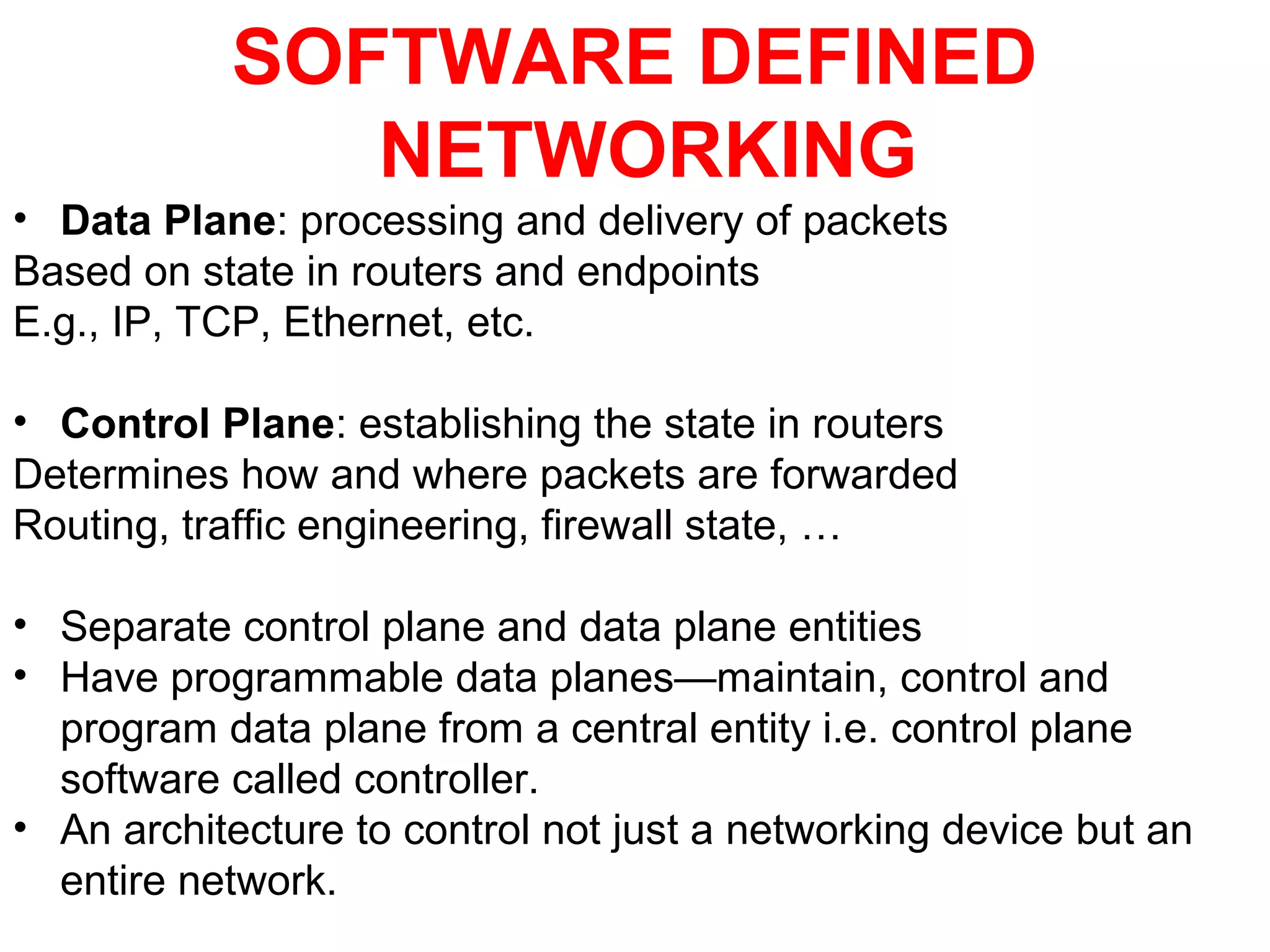 Software defined networking | PPT