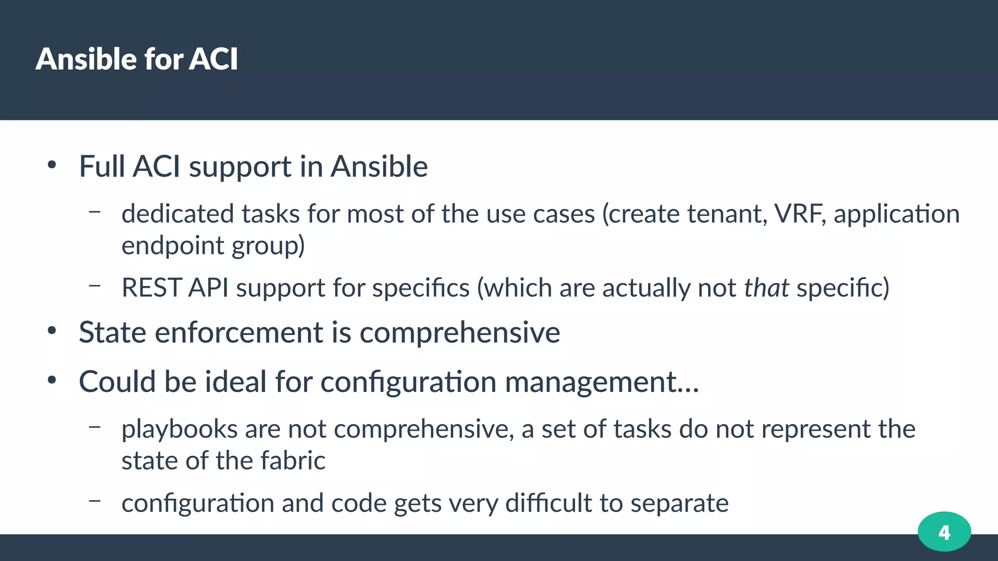 Ansible based CI / CD for Cisco ACI logical configuration | PDF