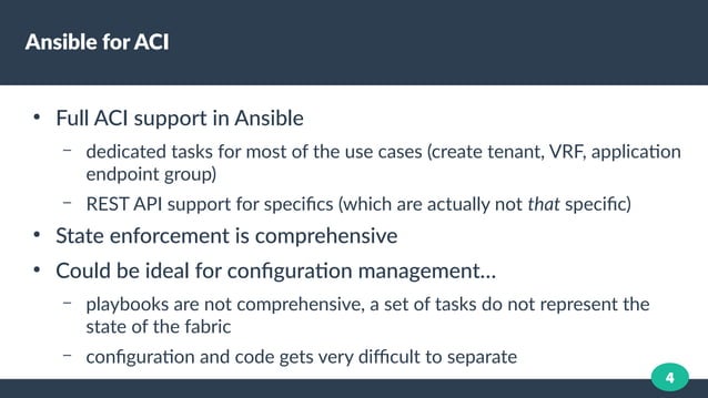 Ansible Based Ci Cd For Cisco Aci Logical Configuration Ppt
