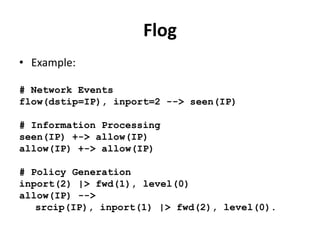 SDN Networks Programming Languages | PPTX | Programming Languages | Computing
