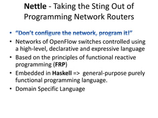 SDN Networks Programming Languages | PPTX | Programming Languages | Computing