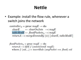 SDN Networks Programming Languages | PPTX | Programming Languages | Computing