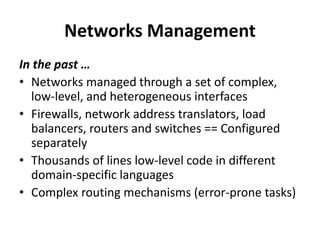 SDN Networks Programming Languages | PPTX | Programming Languages | Computing