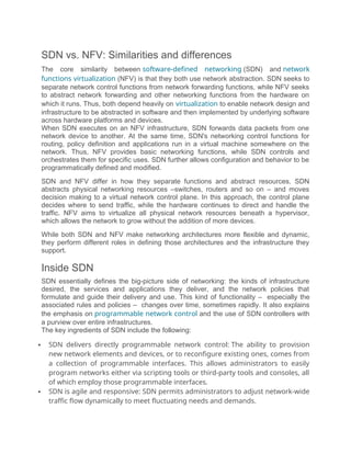 Computer Network unit-5 -SDN and NFV topics | PDF