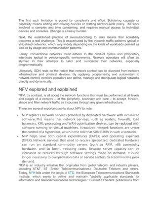 Computer Network unit-5 -SDN and NFV topics | PDF