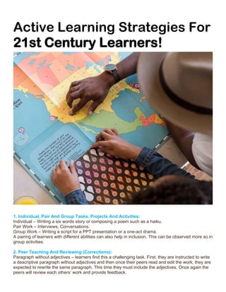 Active Learning Strategies | PDF | Educational Assessment | Education