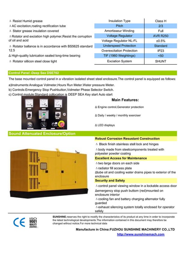 Sdo413 daewoo generator specification | PDF