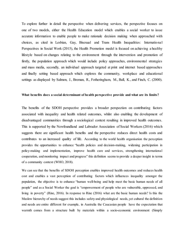 Social Determinant of Health | DOCX