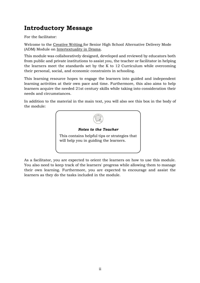 Sdo navotas creative_writing_q2_m2_intertextuality in drama.fv(22 ...