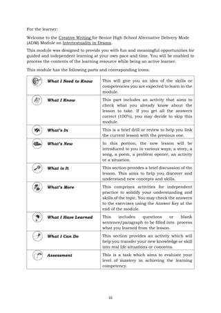 Sdo navotas creative_writing_q2_m2_intertextuality in drama.fv(22) | PDF