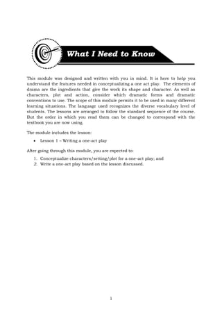 Sdo navotas creative_writing_q2_m3_elements of drama (one - act play).fv(26) | PDF