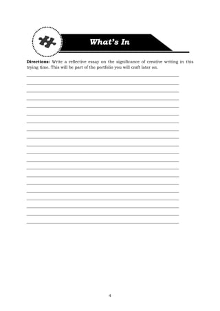 Sdo navotas creative_writing_q2_m7_creating an online portfolio of the ...