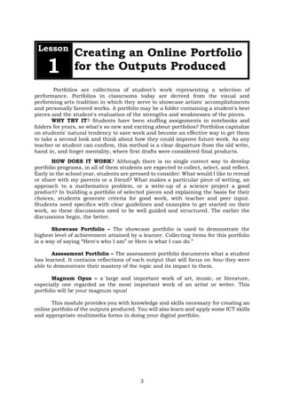 Sdo navotas creative_writing_q2_m7_creating an online portfolio of the ...