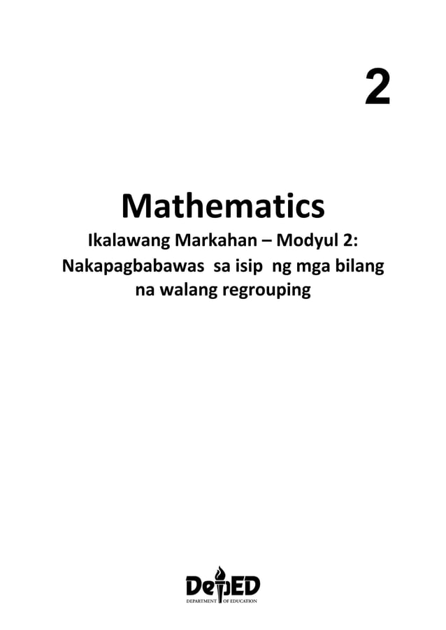 GRADE 2 IKALAWANG MARKAHAN MOULE 2 MATHEMATICS 2 | PDF