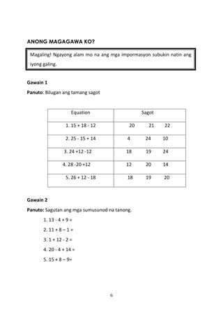 QUARTER 2 MODYUL 4 MATHEMATICS GRADE TWO | PDF