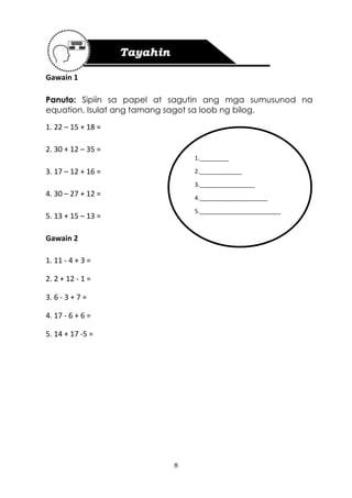 QUARTER 2 MODYUL 4 MATHEMATICS GRADE TWO | PDF