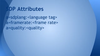 SDP (Session Description Protocol) | PPT