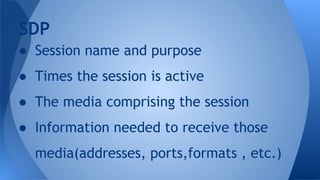SDP (Session Description Protocol) | PPT