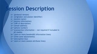 SDP (Session Description Protocol) | PPT