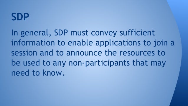 Sdp Session Description Protocol