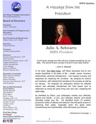 SDPA Newsletter 2020 Q2: Spring Issue | PDF