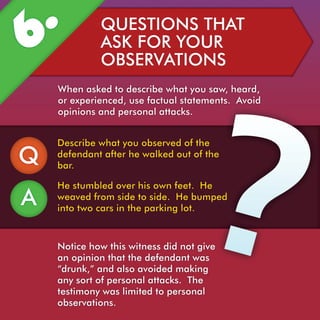 Cross Examination Tips