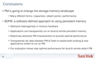 Towards Software Defined Persistent Memory | PDF