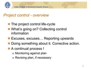 SDPM - Lecture 7 - Project monitoring and control | PDF | Web Development | Internet