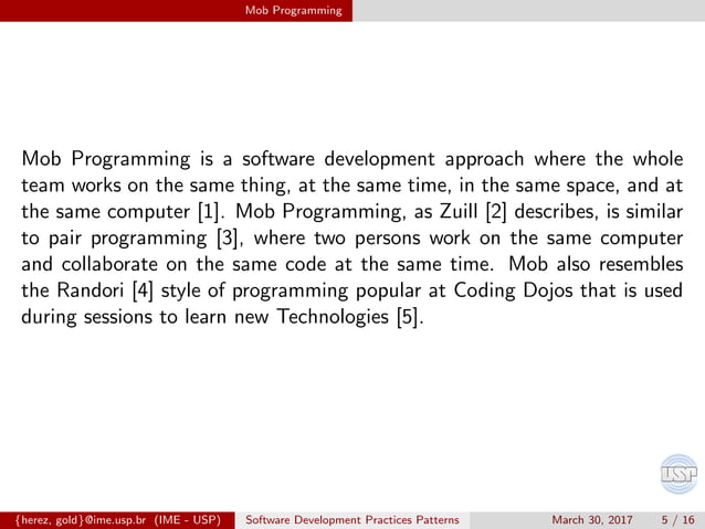 Software Development Practices Patterns | PPT
