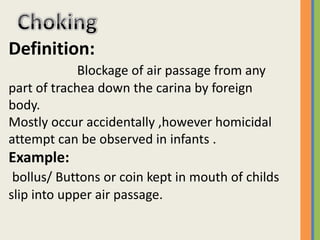 Throttling, Choking and environmental asphyxia | PPT