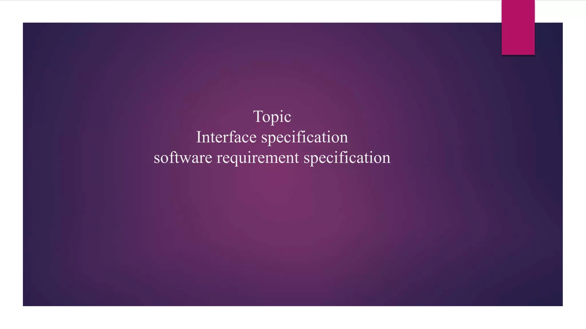software requirement specification | PPTX