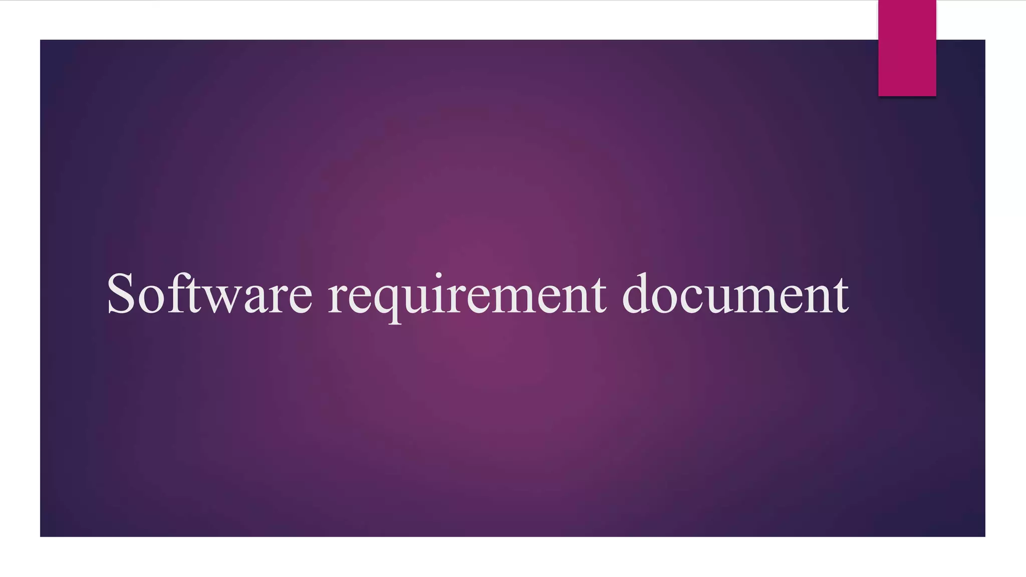 software requirement specification | PPTX