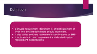 software requirement specification | PPTX
