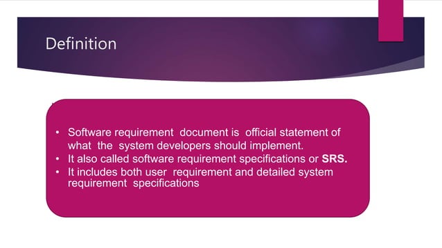 software requirement specification | PPTX